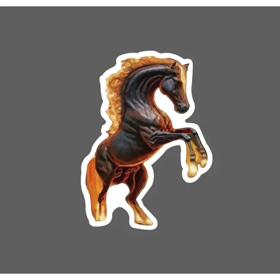 DOPASTICKER Fire Horse Sticker Neigh Sticker Phone Sticker, Latop ...