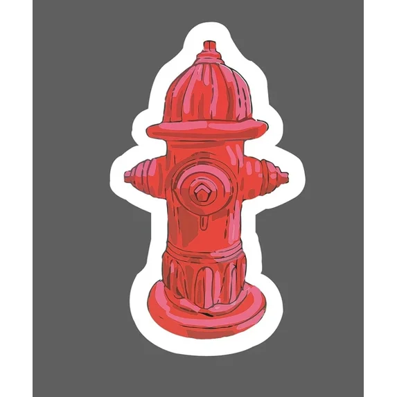 DOPASTICKER Fire Hydrant Sticker Fire Fighter Sticker Phone Sticker ...
