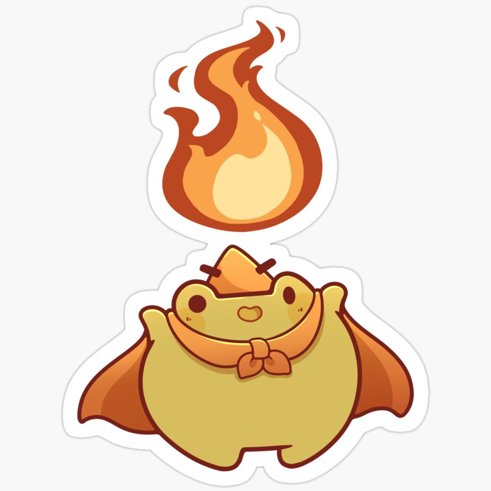 DOPASTICKER Fire Mage Frog Perfect Gift Everyone Phone Decal Water ...