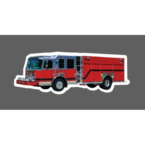 DOPASTICKER Fire Truck Sticker Firefighter First Responder Gift Sticker ...
