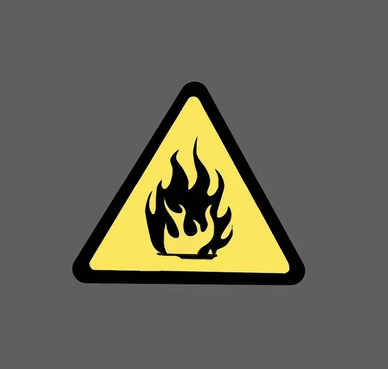 DOPASTICKER Fire Warning Sticker Flammable Sticker Phone Sticker, Latop ...