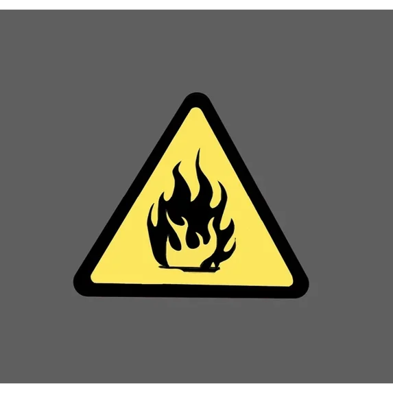 DOPASTICKER Fire Warning Sticker Flammable Sticker Phone Sticker, Latop ...