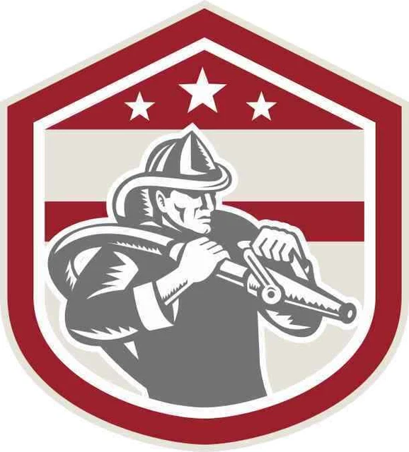 DOPASTICKER Firefighter Shield Sticker Car Cup First Responder Sticker ...