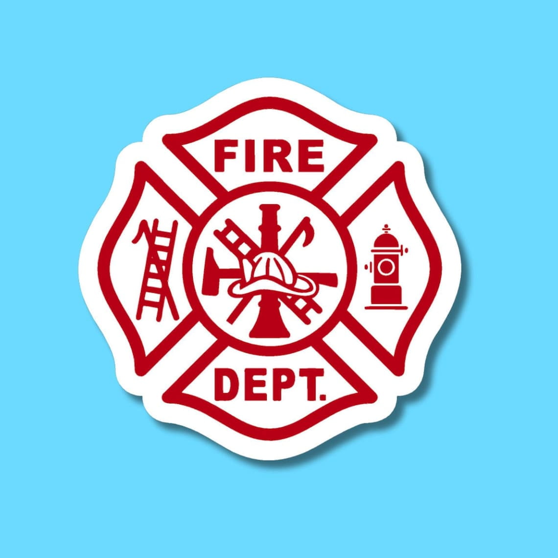 DOPASTICKER Firefighter Sticker, Fire Department Sticker, Fireman ...