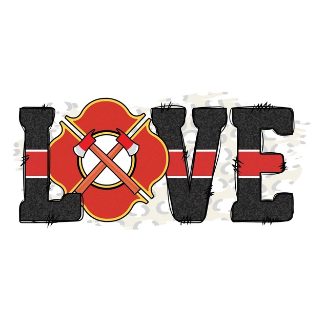 DOPASTICKER Firefighter Sticker Red Badge Hero First Responder Rescue ...