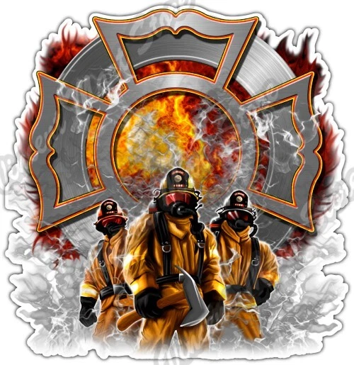 DOPASTICKER Firefighters Fireman Fire Department Car Sticker Decal ...