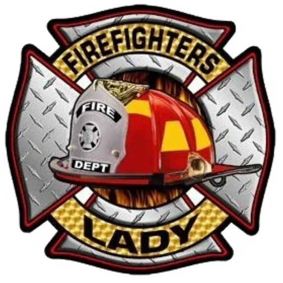 DOPASTICKER Firefighters Lady Sticker - Fd Stickerdecal Sticker Phone ...