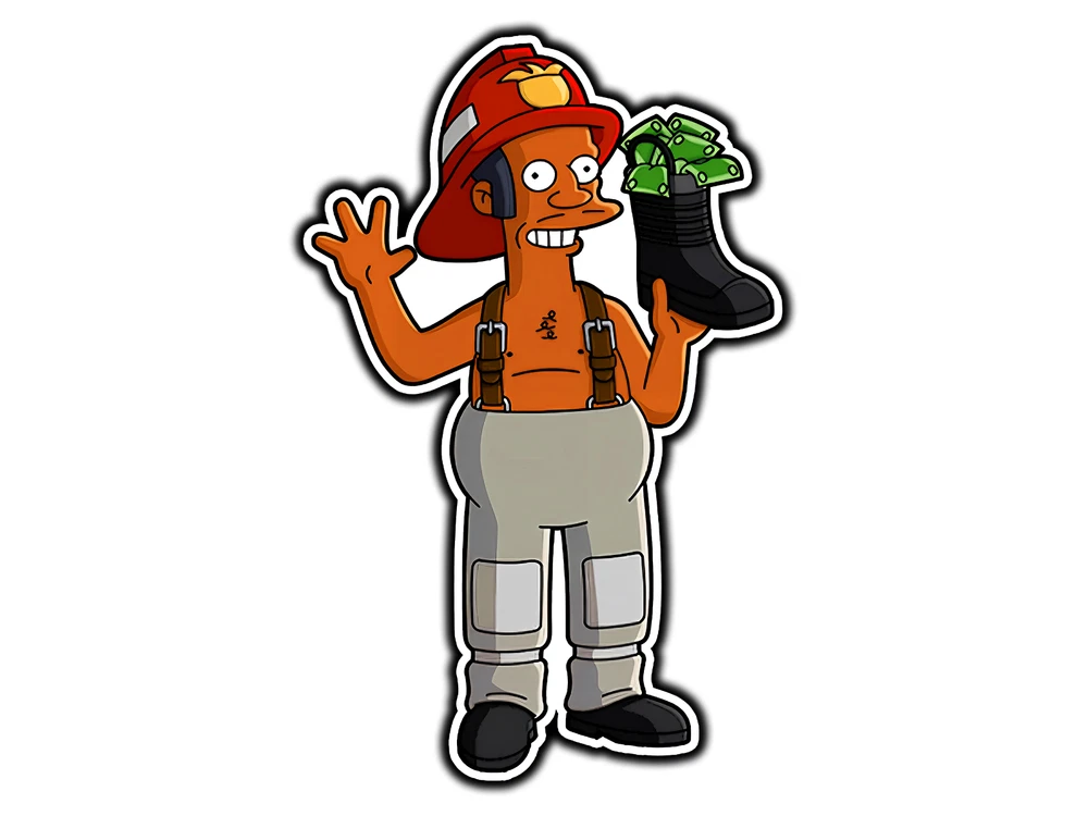 DOPASTICKER Fireman Apu Sticker Decal Phone Decal Water Bottle Stickers ...
