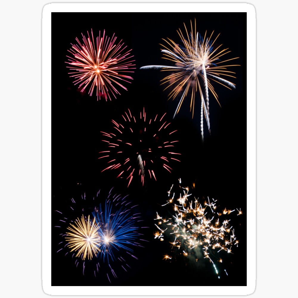 DOPASTICKER Fireworks Sticker Fourth Of July Sticker, Memorial Day ...