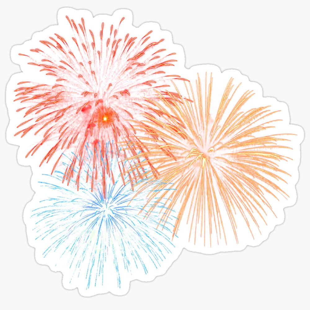 DOPASTICKER Fireworks Sticker Fourth Of July Sticker, Memorial Day ...