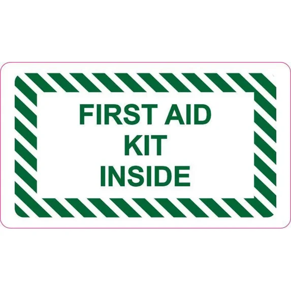 DOPASTICKER First Aid Kit Inside Sticker Medical Emergency Sticker ...