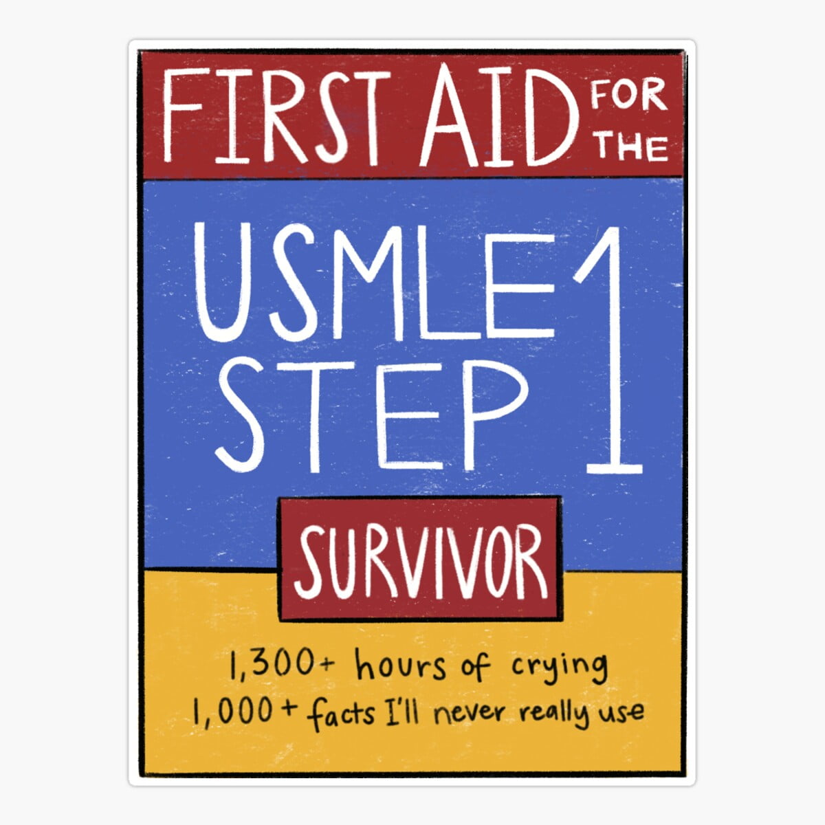 DOPASTICKER First Aid Usmle Step 1 Survivor Sticker, Phone Sticker Car ...