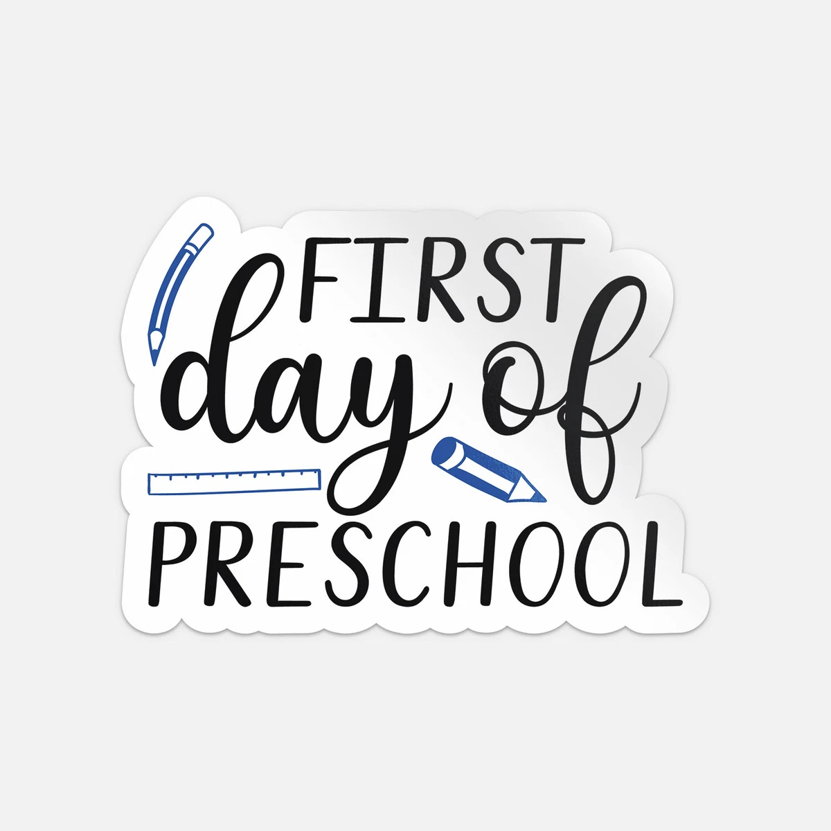 DOPASTICKER First Day Of Preschool Car Bumper Sticker Decal Waterproof ...