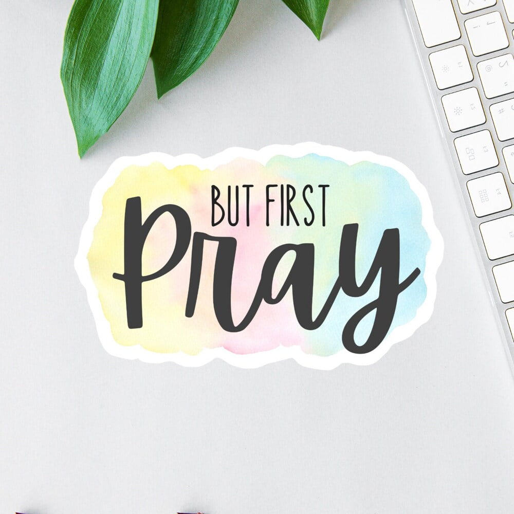 DOPASTICKER But First Pray Sticker, Bible Sticker Pack, Faith Stickers ...