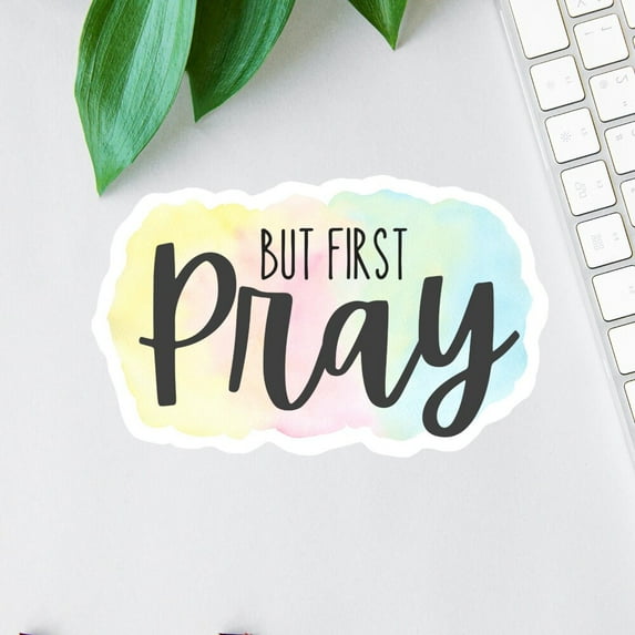 DOPASTICKER But First Pray Sticker, Bible Sticker Pack, Faith Stickers ...