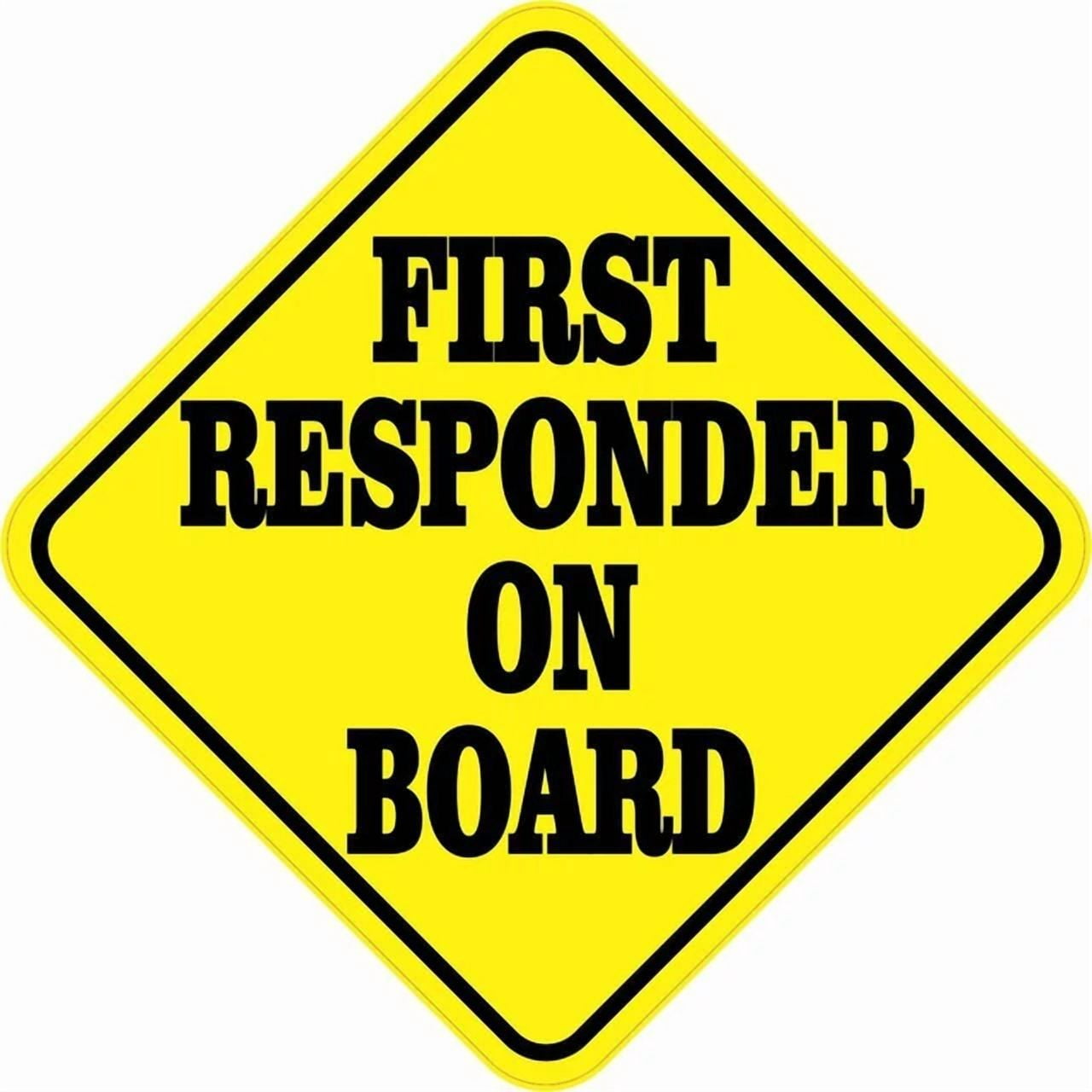 DOPASTICKER First Responder On Board Sticker Phone Sticker, Latop ...