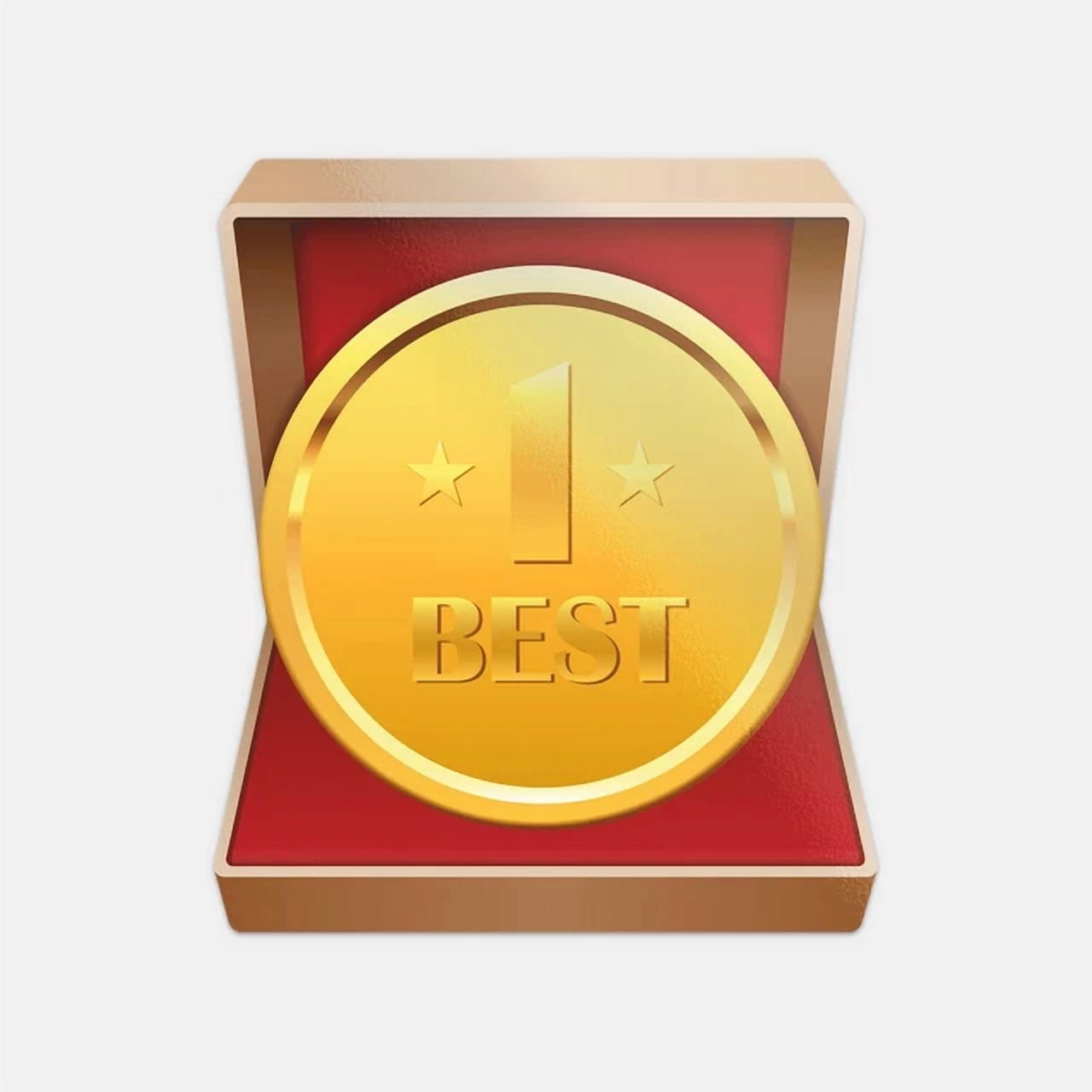 DOPASTICKER First The Best Golden Medal Box Sticker Decal Phone Decal ...