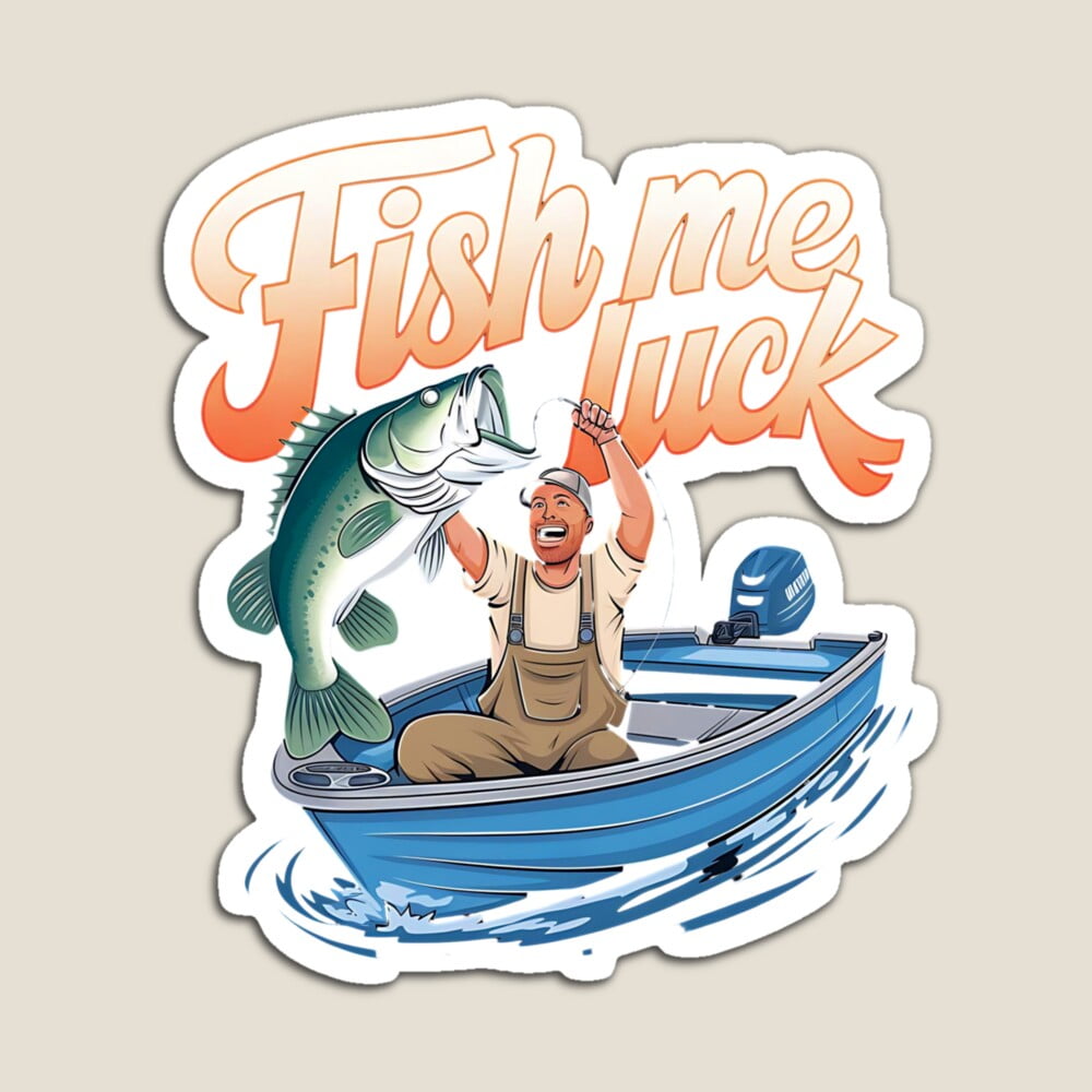 DOPASTICKER Fish Me Luck - Fishing Experience - Fishaholic - Fishing Master - Master Baiter ...
