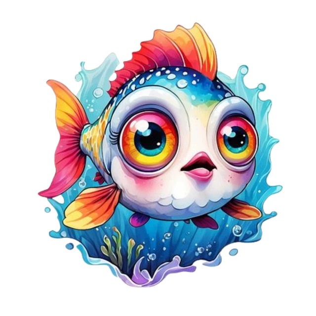 DOPASTICKER Fish Rainbow Sticker Street Art Punk Edgy Hip-Hop Grunge ...