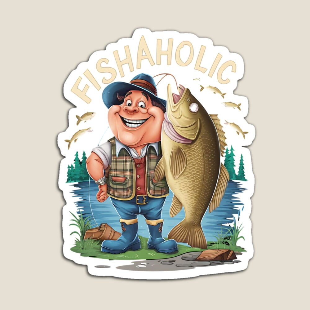 DOPASTICKER Fishaholic Sticker - 5047 Hot Trending Stickers Phone Decal ...