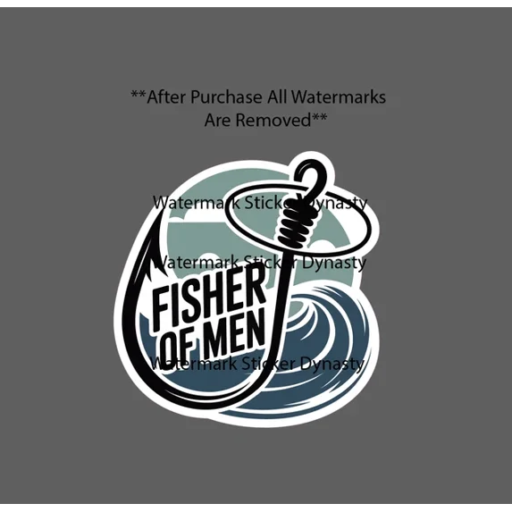 DOPASTICKER Fisher Of Men Sticker Jesus Faith Christian Sticker Phone ...