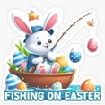 DOPASTICKER Fishing Egg Day Bunny Matching Family Celebration Sticker ...