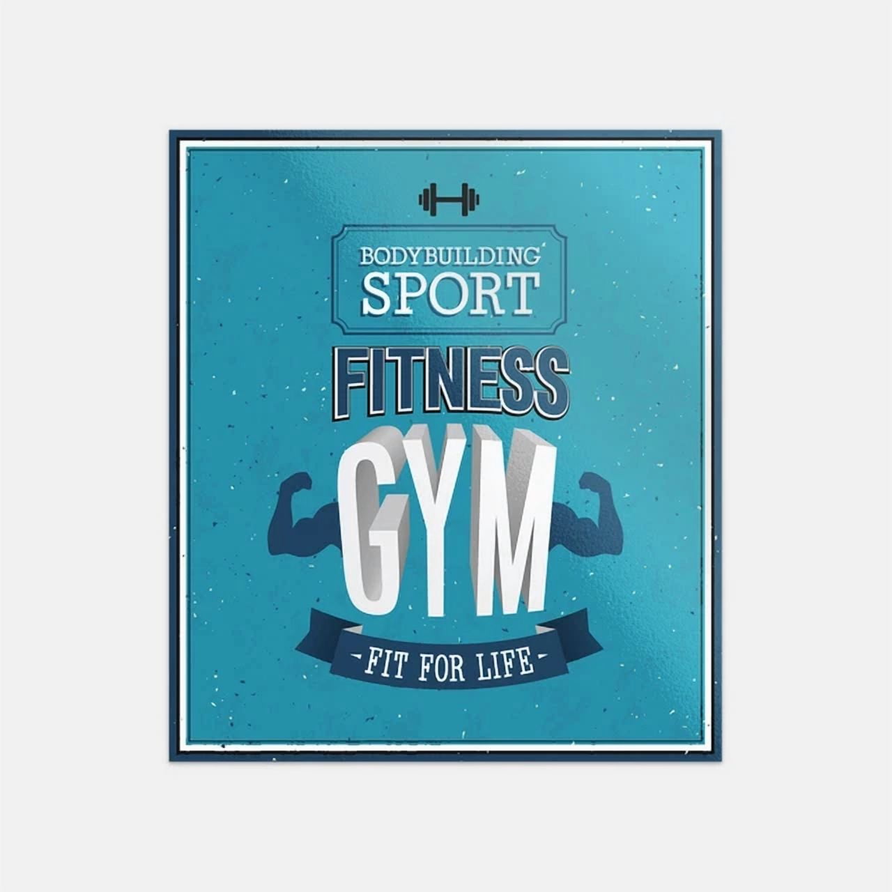 DOPASTICKER Fitness Gym Badge Icon Fit For Life Sport Sticker Decal ...