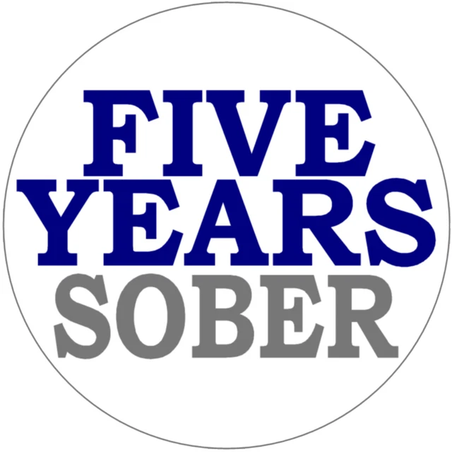 DOPASTICKER Five Years Sober, Sobriety Milestone Sticker Phone Decal ...