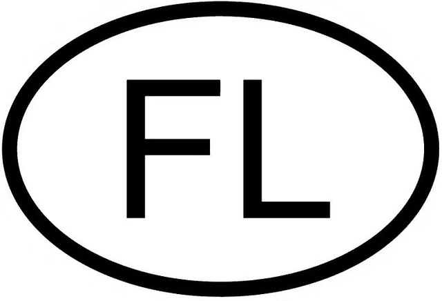 DOPASTICKER Fl Florida Country Code Oval Sticker Laptop Sticker Window ...