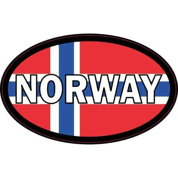 DOPASTICKER Flag Oval Norway Sticker Phone Sticker, Latop Sticker ...
