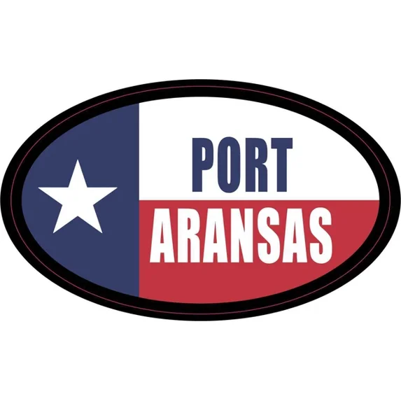 DOPASTICKER Flag Oval Port Aransas Sticker Phone Sticker, Latop Sticker ...