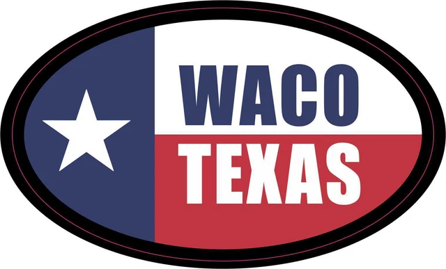 DOPASTICKER Flag Oval Waco Texas Sticker Phone Sticker, Latop Sticker ...