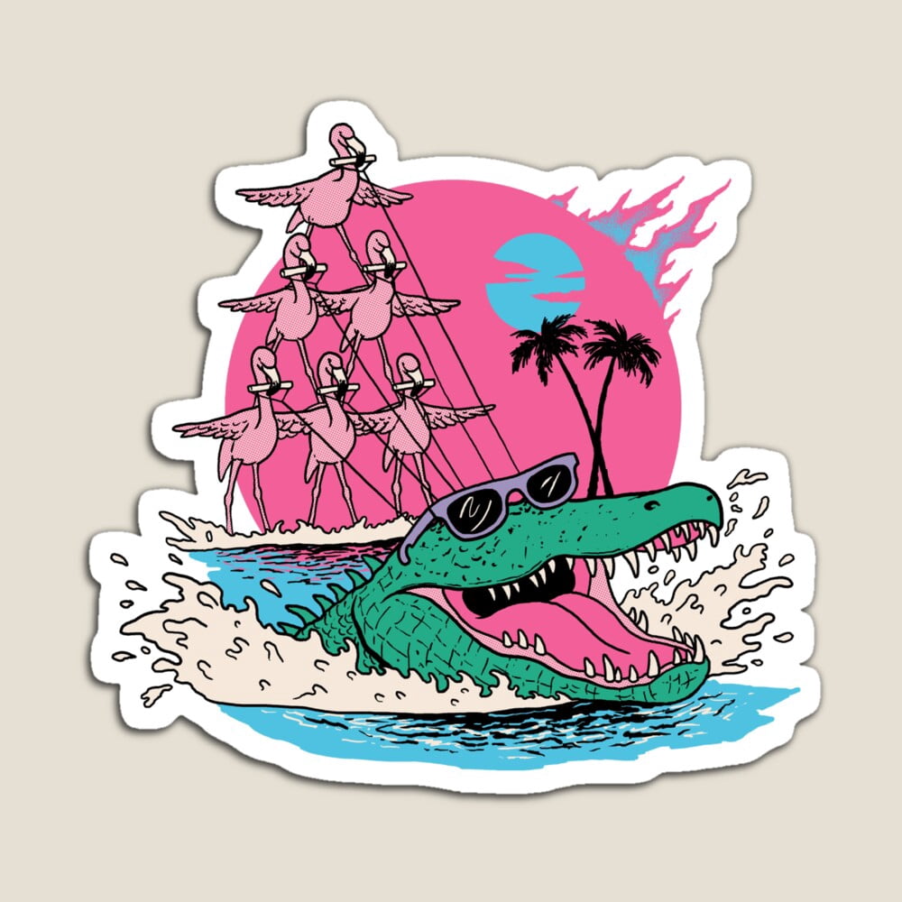 DOPASTICKER Flamin' Gator Wr Ski Club (No Text) Sticker - 2980 Hot ...