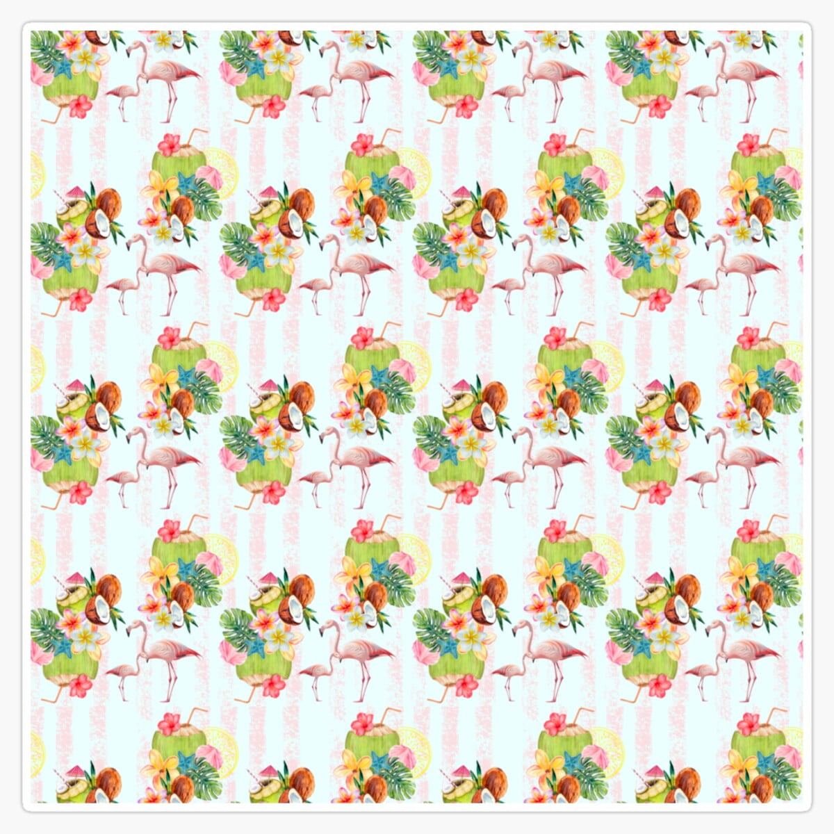 DOPASTICKER Flamingle In Paradise Sticker, Phone Sticker Car Stickers ...