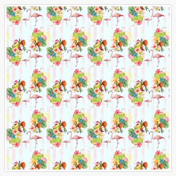 DOPASTICKER Flamingle In Paradise Sticker, Phone Sticker Car Stickers ...