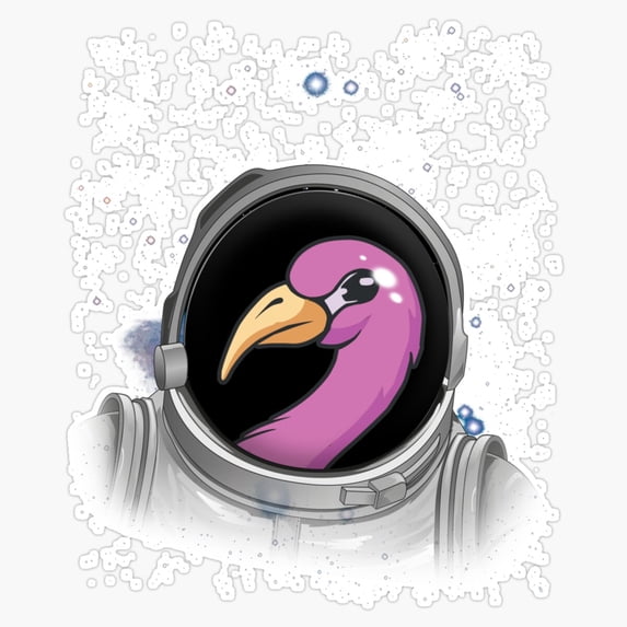 DOPASTICKER Flamingo Astronaut Space Astronomy Astronaut Flamingo Gear ...