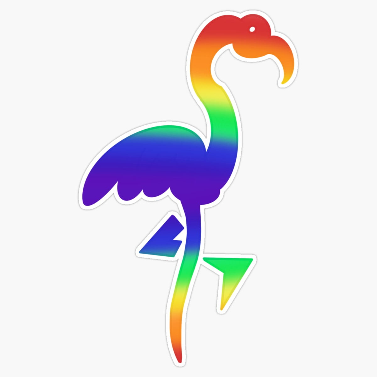 DOPASTICKER Flamingo Bright Ii Sticker, Phone Sticker Water Bottle ...
