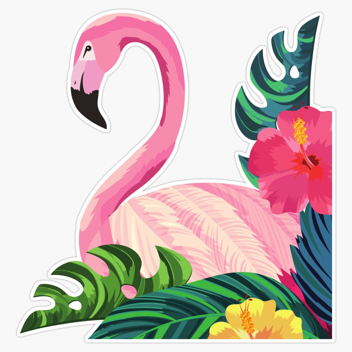 DOPASTICKER Flamingo Flim Flam Sticker, Phone Sticker Water Bottle ...