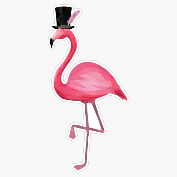 DOPASTICKER Flamingo Go Go Sticker, Phone Sticker Water Bottle Sticker ...