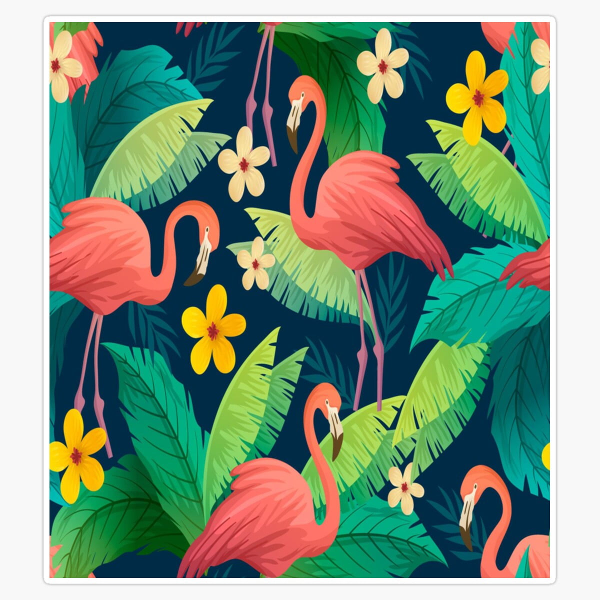 DOPASTICKER Flamingo Lover Sticker, Phone Sticker Water Bottle Sticker ...