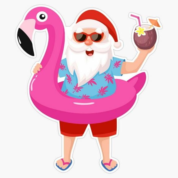 DOPASTICKER Flamingo Noel Sticker, Phone Sticker Water Bottle Sticker ...