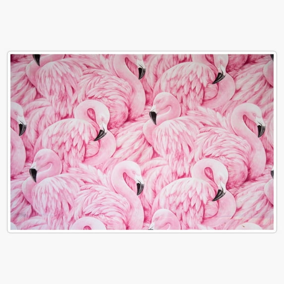 DOPASTICKER Flamingo Pattern Sticker, Phone Sticker Water Bottle ...