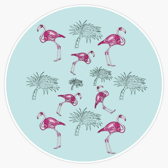 DOPASTICKER Flamingo Power Sticker, Phone Sticker Water Bottle Sticker ...