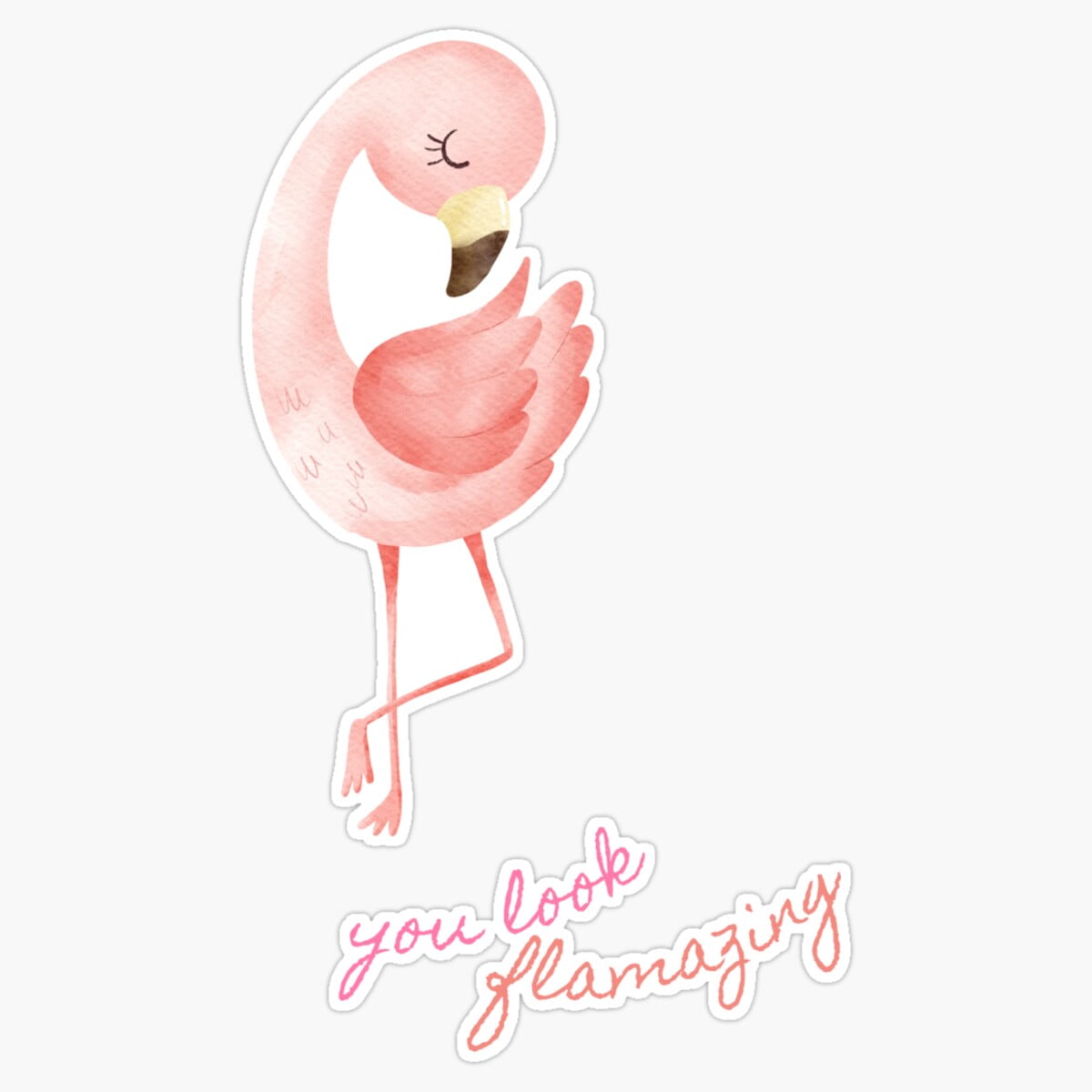 DOPASTICKER Flamingo Sticker, Phone Sticker Car Stickers, Birthday Gift ...
