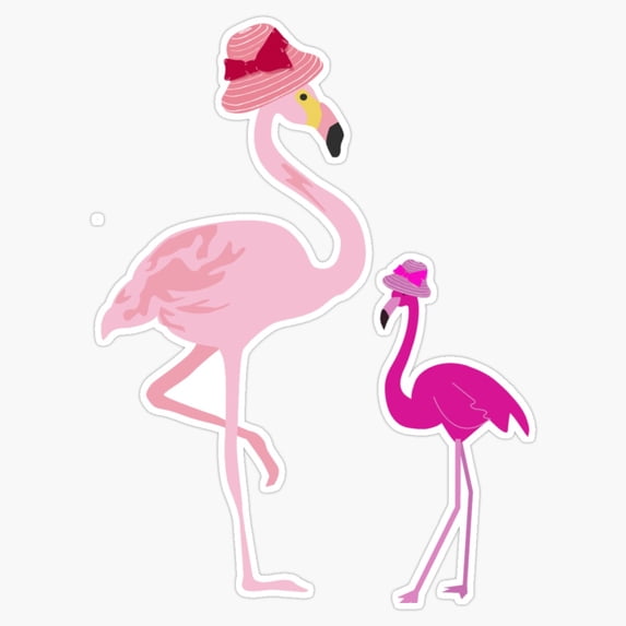 DOPASTICKER Flamingo Sticker, Phone Sticker Car Stickers, Birthday Gift ...