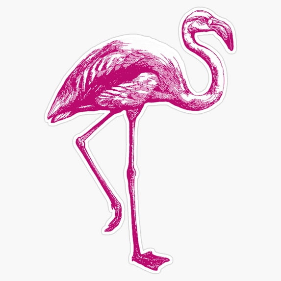 DOPASTICKER Flamingo Sticker, Phone Sticker Car Stickers, Birthday Gift ...