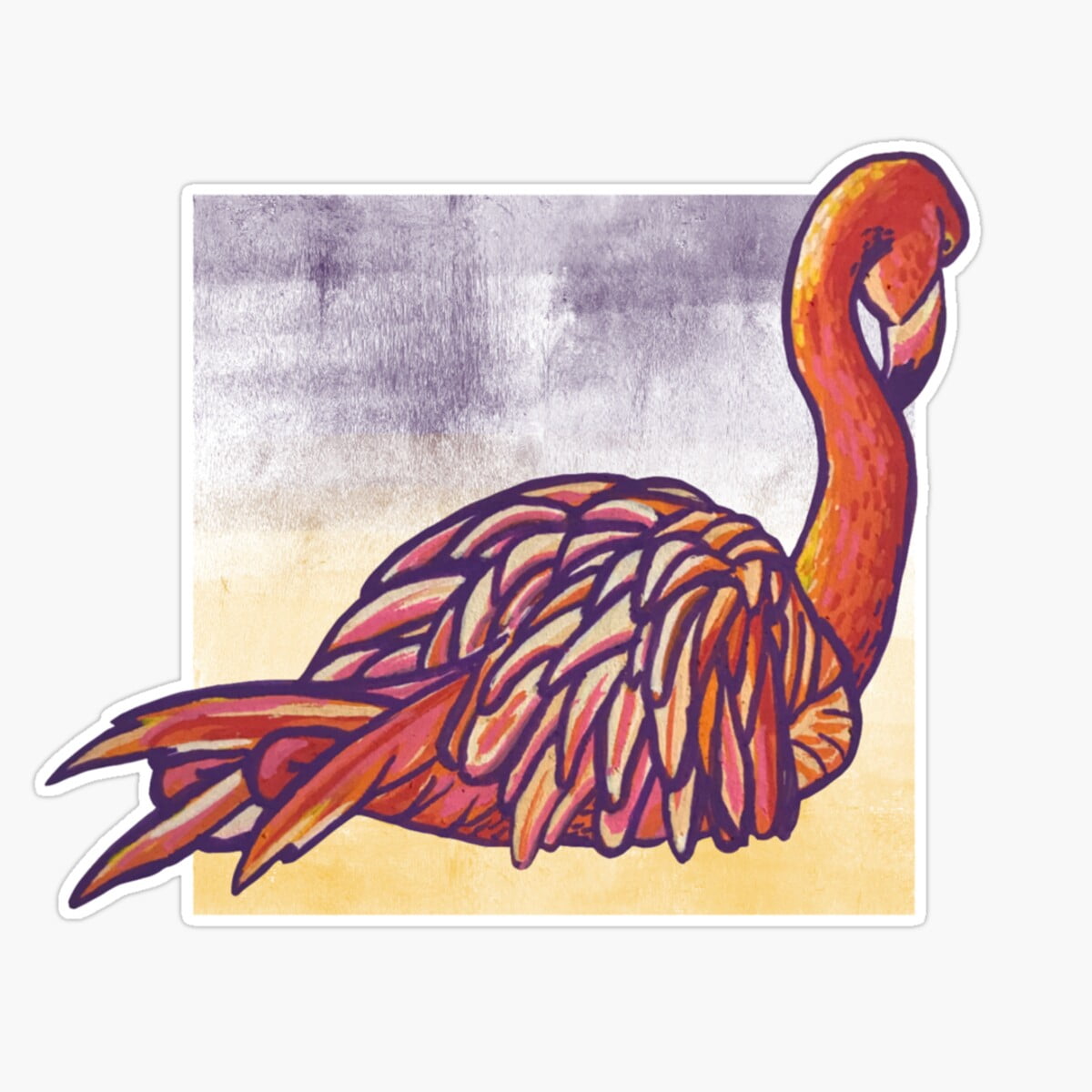 DOPASTICKER Flamingo Sticker, Phone Sticker Car Stickers, Birthday Gift ...