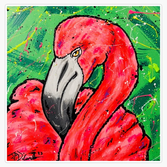 DOPASTICKER Flamingo Sticker, Phone Sticker Car Stickers, Birthday Gift ...