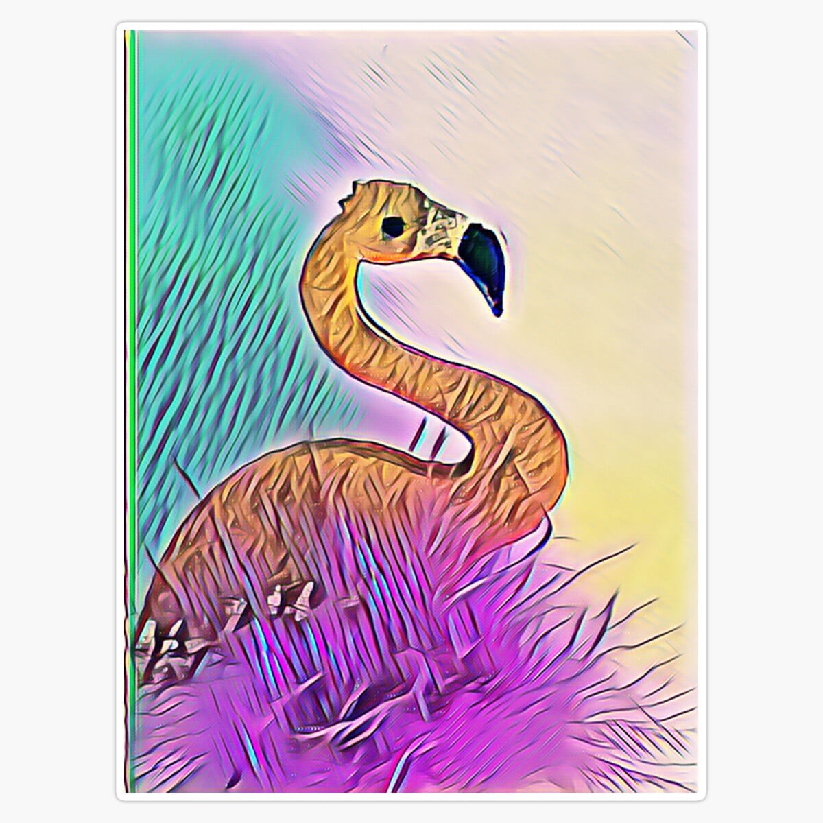 DOPASTICKER Flamingo Sticker, Phone Sticker Car Stickers, Birthday Gift ...