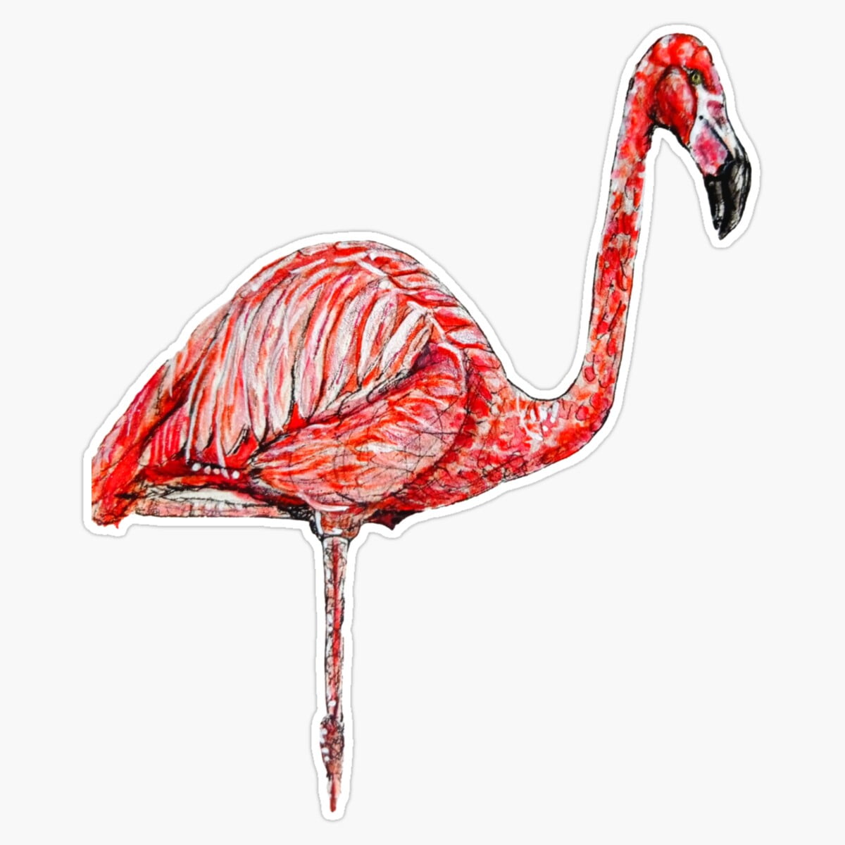 DOPASTICKER Flamingo Sticker, Phone Sticker Water Bottle Sticker Car ...
